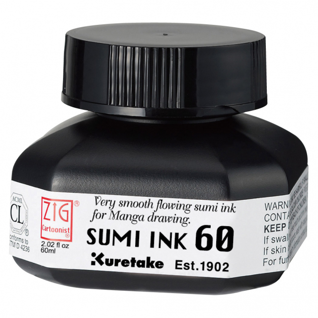 ZIG Kuretake Cartoonist Ink 60 ml Black | Pen Store